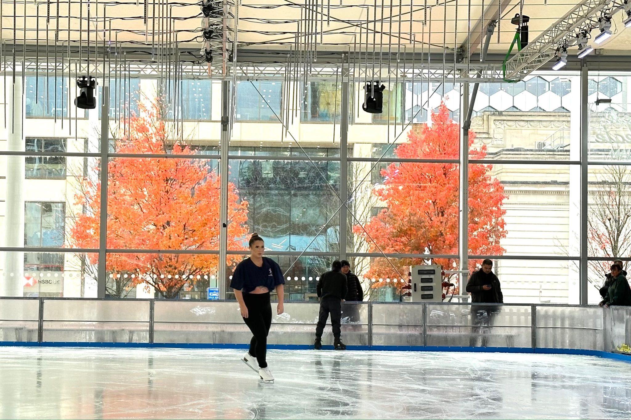 Watch first skaters as huge ice rink, wheel and rides open in Centenary ...