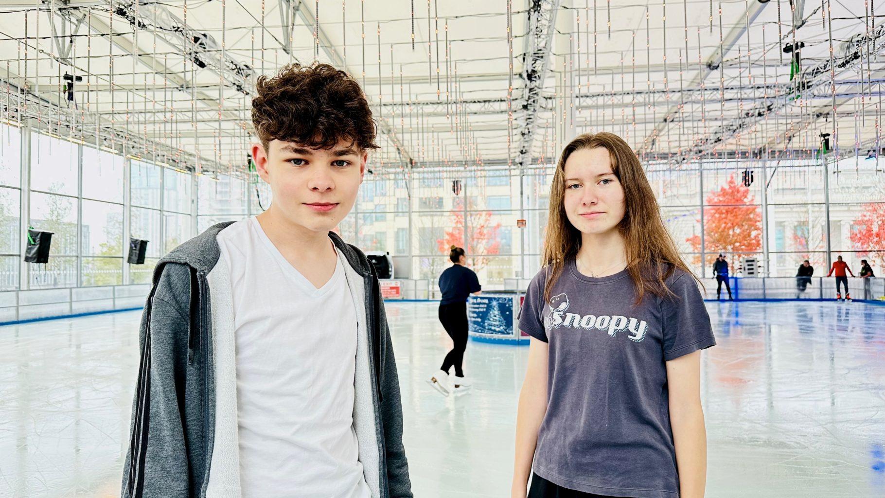 Watch first skaters as huge ice rink, wheel and rides open in Centenary ...